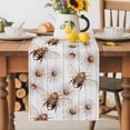 Burlap Table Runner 120 Inches Long, Farm Watercolor Daisy Flower Bees ...