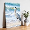 Canvas Wall Art Heron Bird Canvas Art Print Summer Ocean Waves Coastal ...