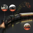 Classic Model Train Set w/ Light & Sound, Train Toy with Locomotive ...
