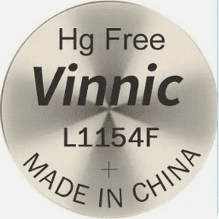 VINNIC LR44 L1154F AG13 Alkaline Coin Battery 10 Pack 1.5v 110mAh