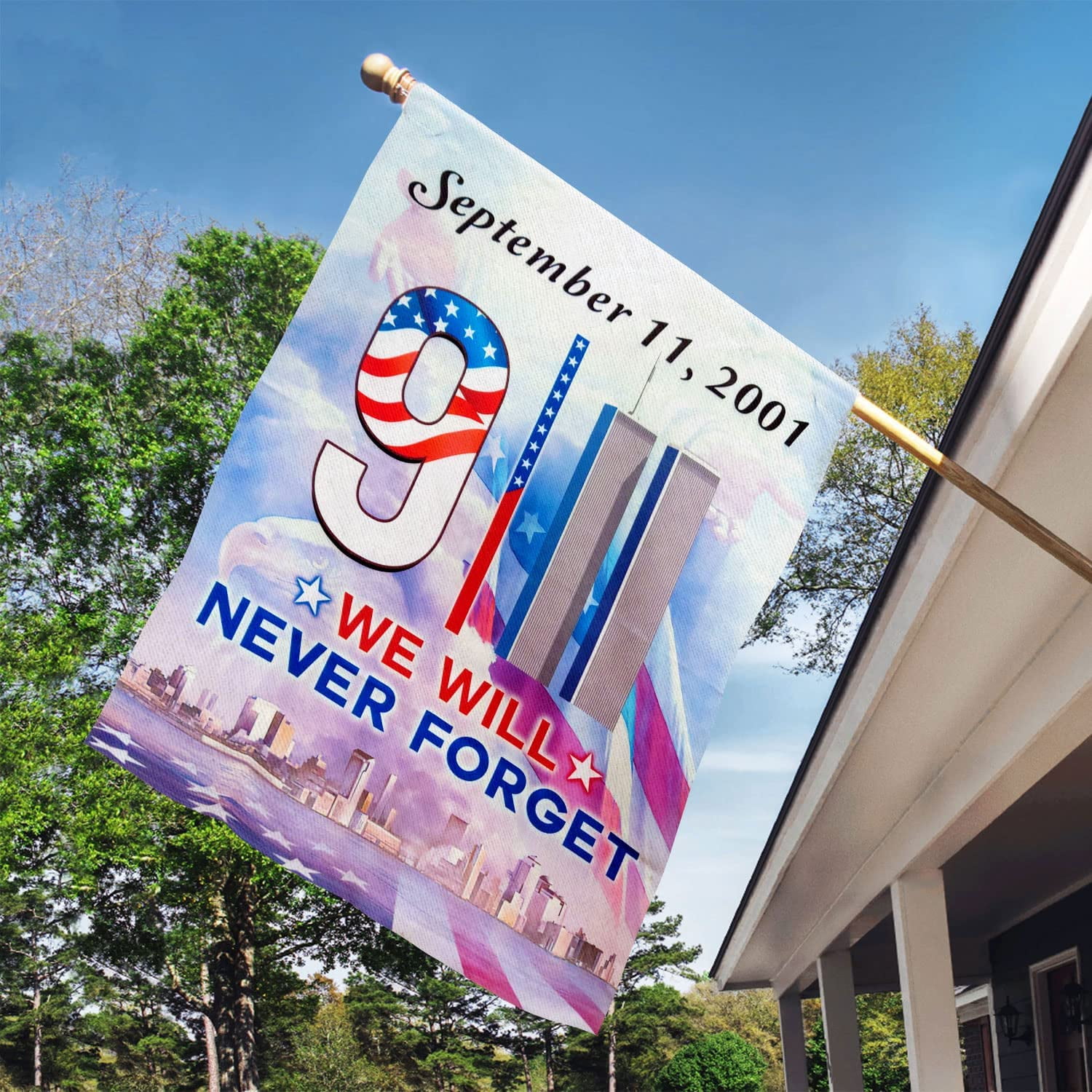 911 Memorial Flag Never Forget Flags - Prayer Flags, American Flag ...