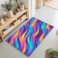 Abstract Gradient Art Front Door Rugs 2x3ft Blue Purple Yellow Ombre ...