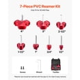 7-Piece 3-Blade PVC Pipe Reamer Socket Saver Tool Kit, Sizes 1/2"~4 ...