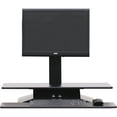 Lorell Sit-to-Stand Electric Desk Riser, Adjustable Height, Black ...