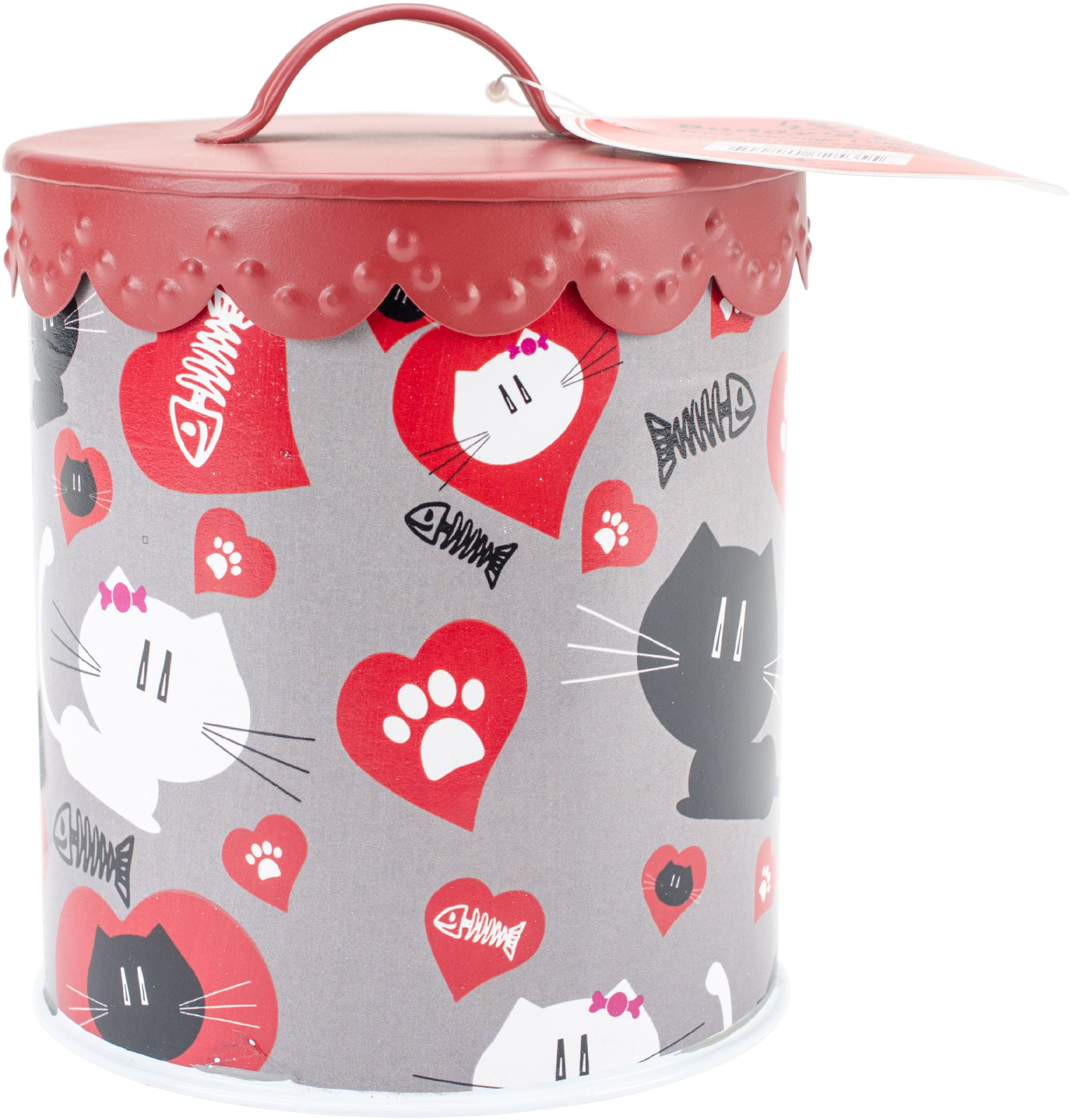 Kitty Amore' Treat Canister-Grey - Walmart.com
