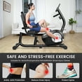 Pooboo Large Adjustable Seat Recumbent Exercise Bike with Backrest ...