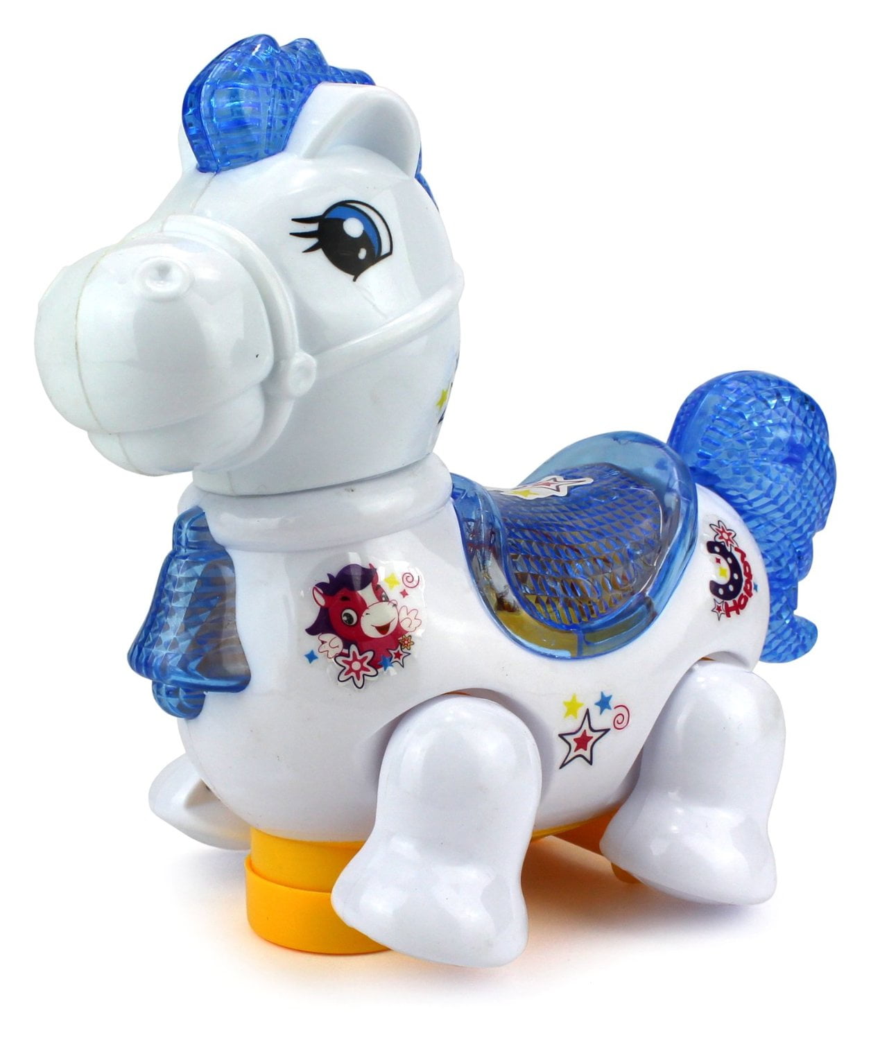 My Galloping Pony Battery Operated Kid's Bump and Go Toy Horse w/ Fun ...