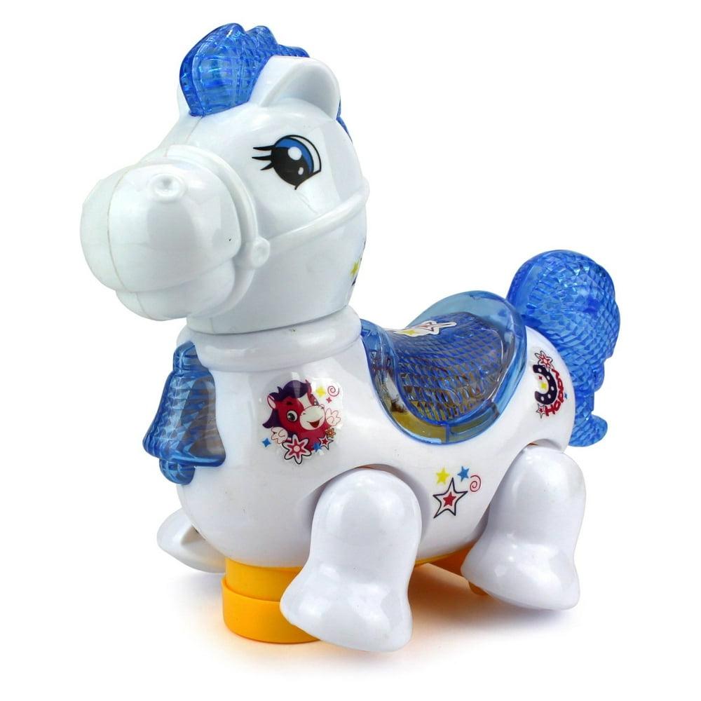My Galloping Pony Battery Operated Kid's Bump and Go Toy Horse w/ Fun ...