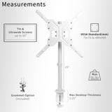 VIVO White Ultrawide Screen TV Desk Mount up to 55" Full Motion ...
