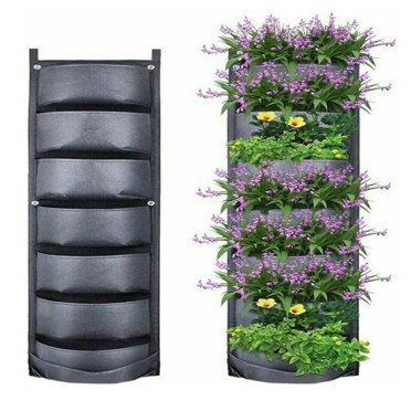 Hanging Grow bags Garden Grow Bag with 7 Pockets,Waterproof Wall ...
