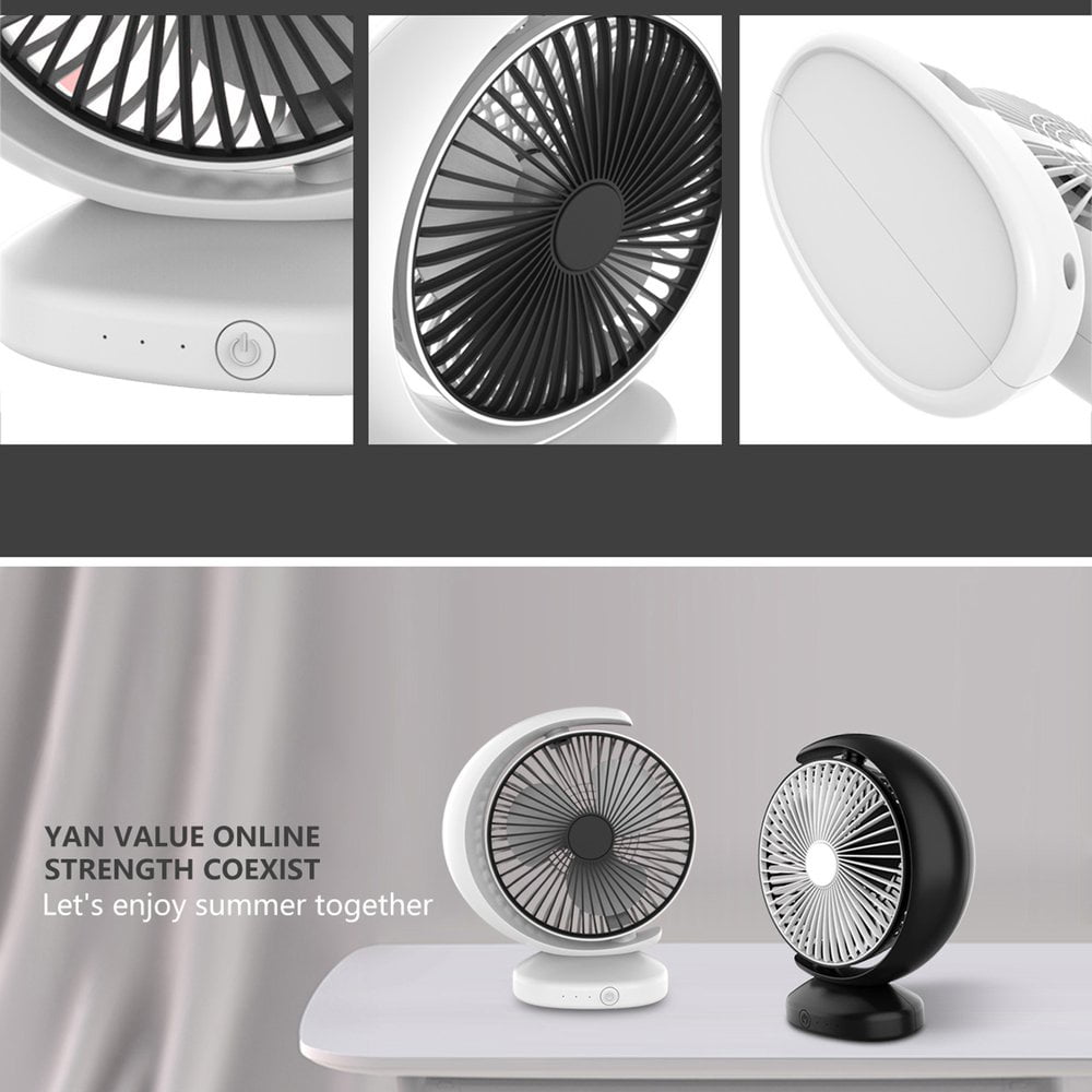 Mini Electric Fan Adjustment Desk Surface Mute Charging Dual-use Usb ...