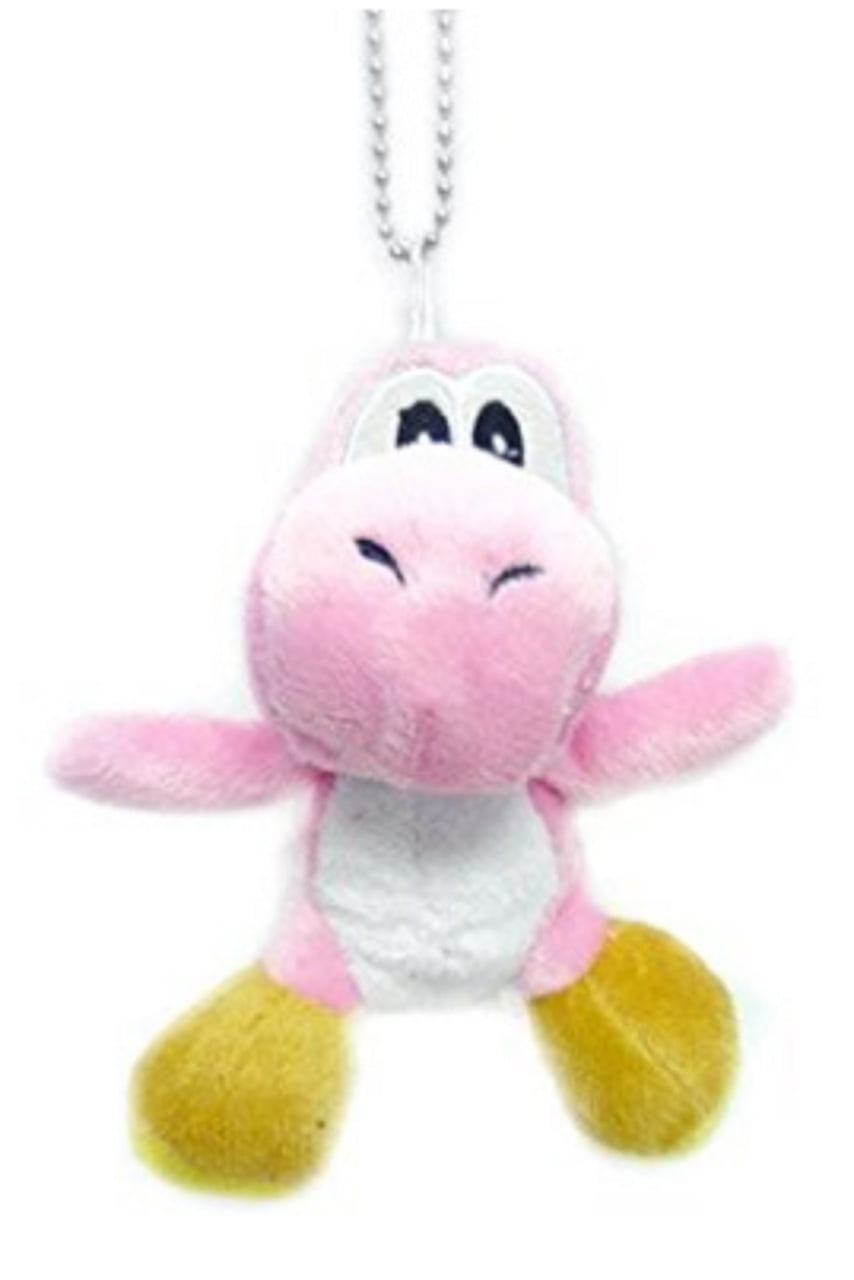 Super Mario Bros Small Plush Keychain - Pink Yoshi - Walmart.com