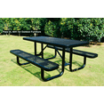"LifeYard Large 6' Outdoor Picnic Table, Expanded Metal Frame, 72 ...