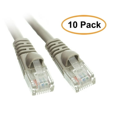 C&E Cat6a Red Ethernet Patch Cable, Snagless/Molded Boot, 500 MHz, 50 ...