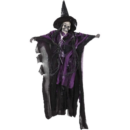 23.6" Flying Ghoul Ghost with Sound & Glowing Red Eyes Hanging Scary ...