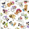 Lilly Craft Multi Color Dog Paw Print on Black Fleece Fabric 58-60 ...