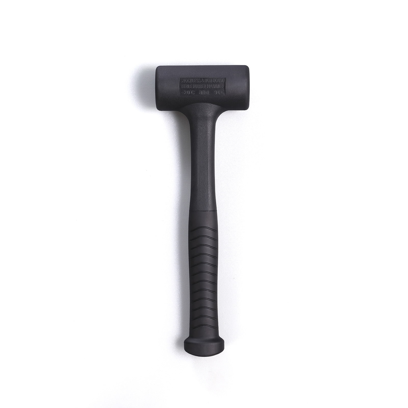 Morden Fort Dead Blow Rubber Hammer, 2 LBs Shockproof Mallet Tool Black ...