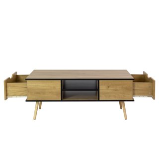 COSIEST Farmhouse MDF Square Brown 24-Inche Coffee Table for Living ...