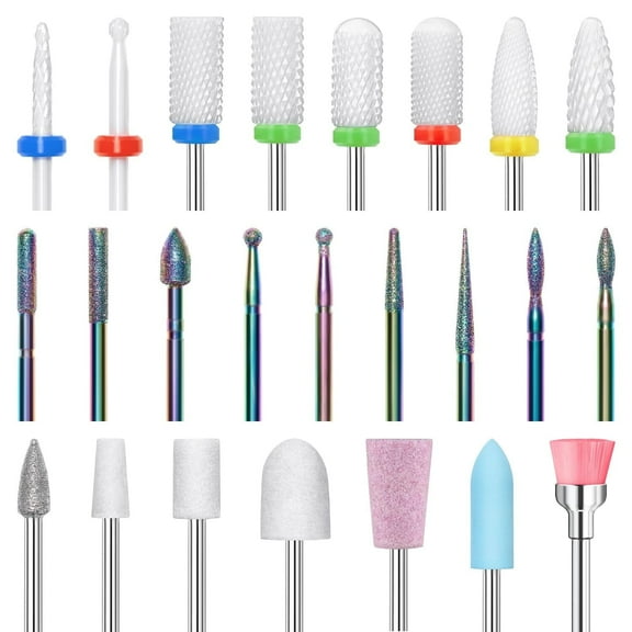 Walmart 30Pcs Professional Nail Drill Bits Set, Ceramic Diamond Bits ...