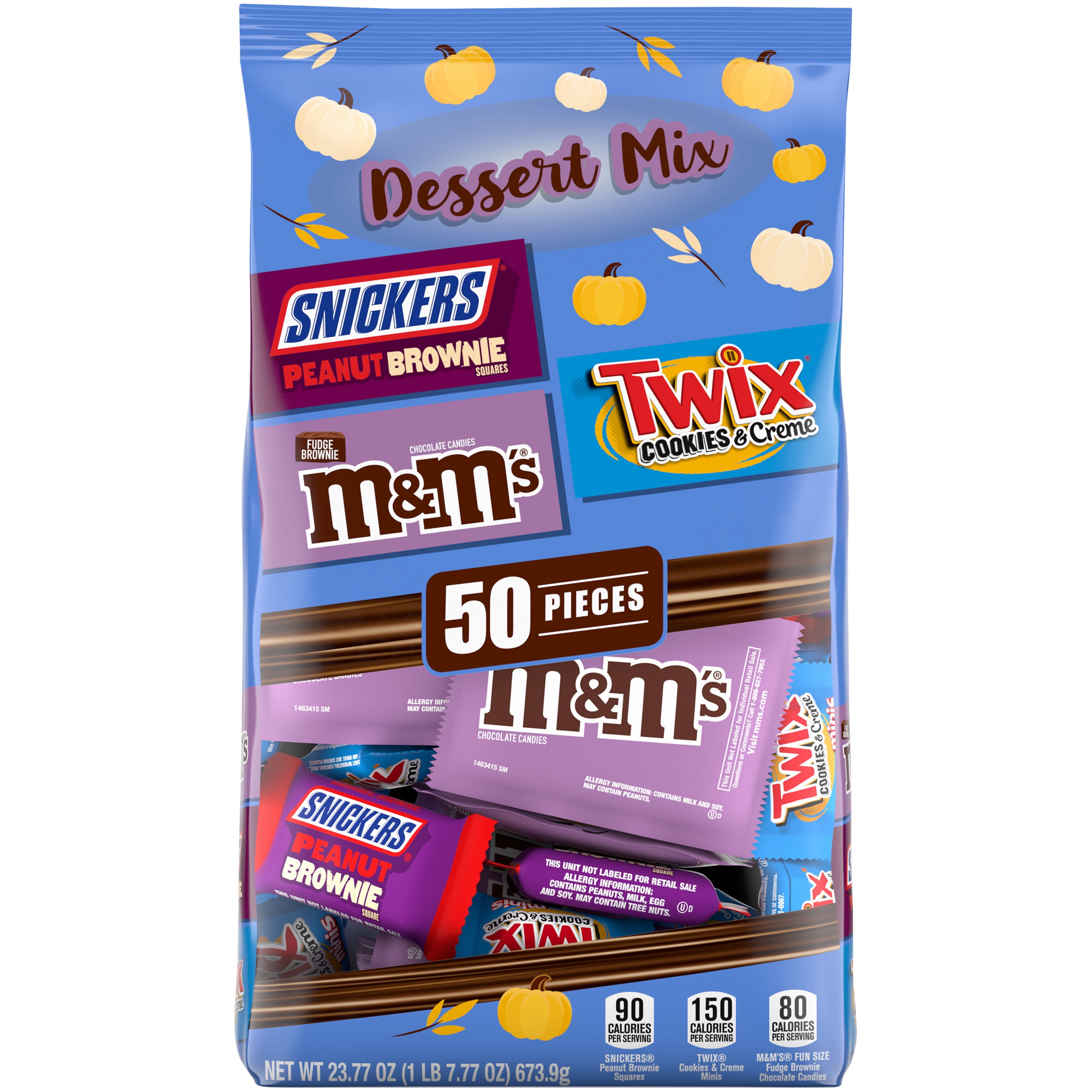M&M's, Snickers & Twix Variety Pack Halloween Chocolate Candy Bars - 23 ...