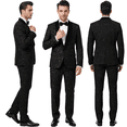 Beauty-Emily Men’s Glitter Tuxedo Suit 2 Piece Shawl Lapel Formal Prom ...