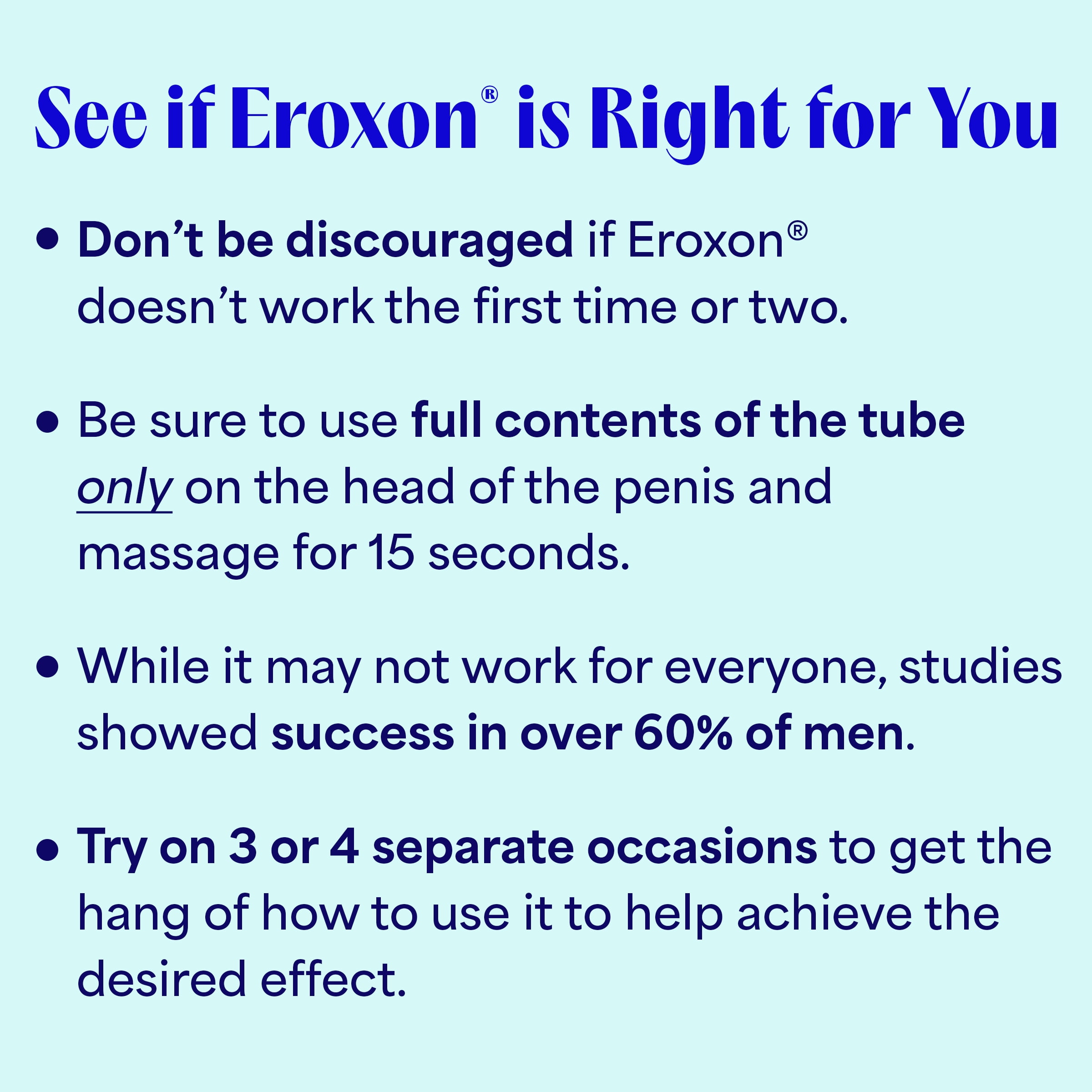 Eroxon Erectile Dysfunction Treatment Gel, Clinically Proven Topical ...