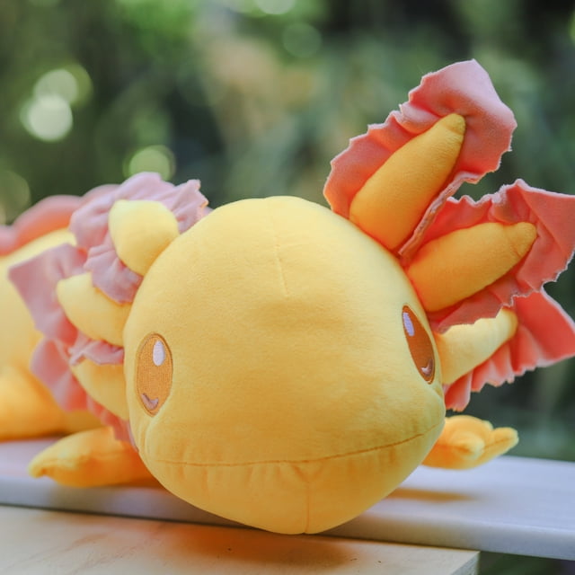 Yellow Realistic Axolotl Weighted Plush - Walmart.com