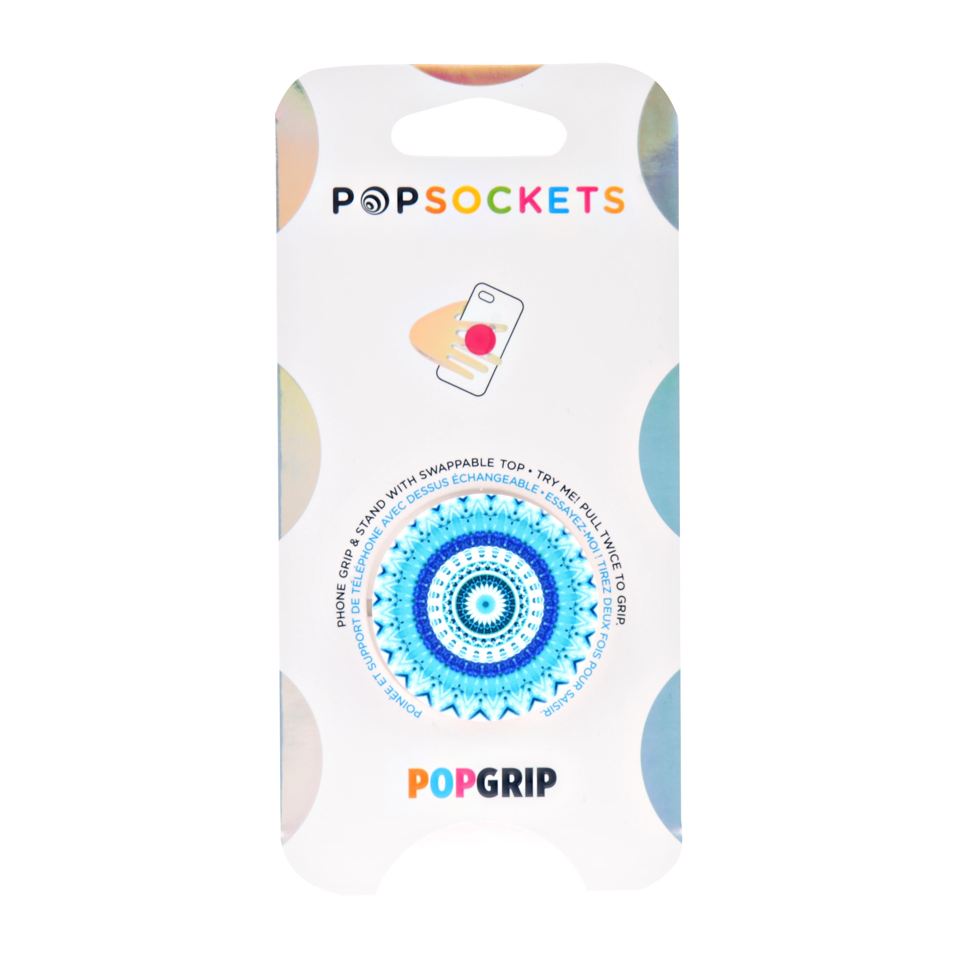 PopSockets PopGrip: Blue Floral Mandala - Walmart.com
