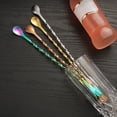 Cocktail Spoon with Fork Double Heads Stainless Steel Long Spiral ...
