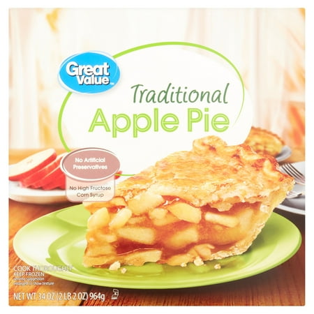 Great Value Traditional Apple Pie, 34 oz, Great Value, 078742155555 ...