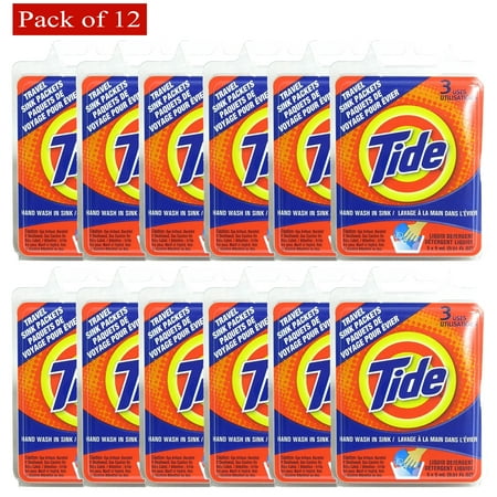 Tide Travel Sink Packets 3x5ml - Pack Of 12 | Walmart Canada
