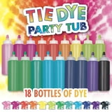 Create Basics Tie Dye Party Tub with 18 Pre-Filled Bottles, Dye Refill ...