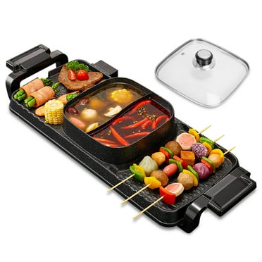 Dwellnix Hot Pot with Grill – 2-in-1 Electric Hot Pot and Frying Pan ...