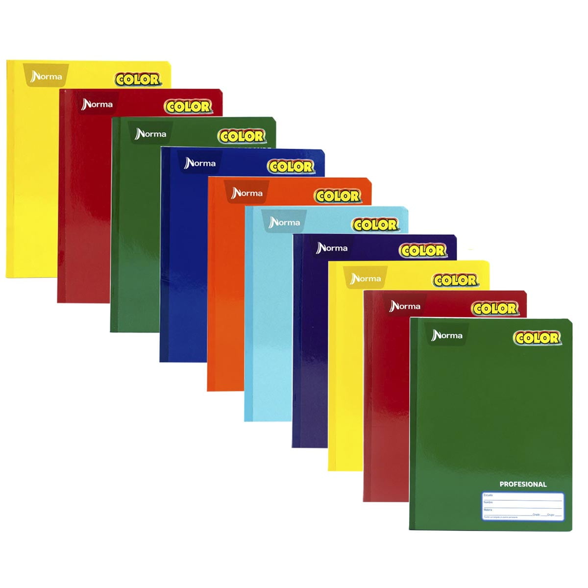 Cuadernos Cosidos Profesional Cuadro Chico Norma Color 100 Hojas Caja ...