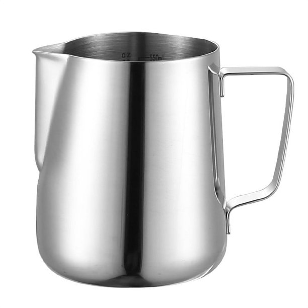 Hongchun Stainless Steel Milk Jug, 350ml Freehand Coffee Milk Jug Milk ...
