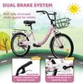 Aukfa 20" Kids Bike,Children's Bicycle with Coaster Brake & Rear Rack & V-Brake,Pink - Walmart.com