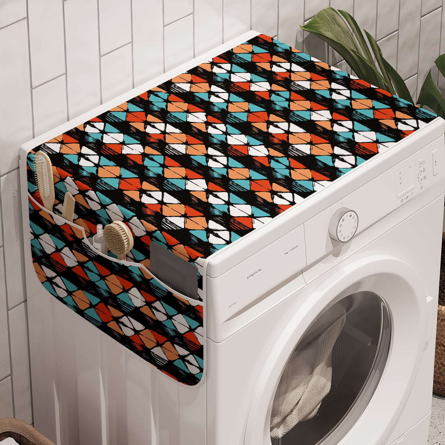 Modern Washing Machine Organizer, Vector Contemporary Design Geometric ...