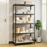 vidaXL Shelf Storage Bookshelf Shelving Unit 5-Layer Steel and ...