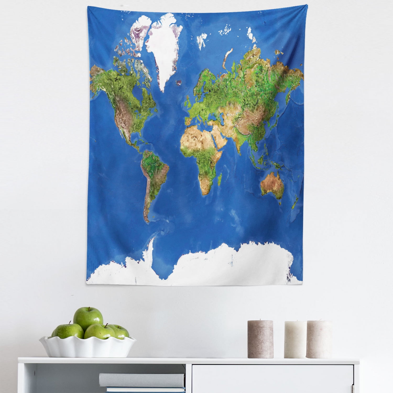 World Tapestry, Geography Cartography Theme Continents Vegetation ...