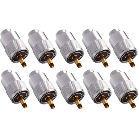 UHF/PL-259 Coaxial Cables Male Solder Coaxial Connector with Reducer ...
