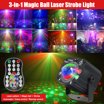 DJ Disco Indoor Party Lights, LED Sound Activated RGB Strobe Projector ...