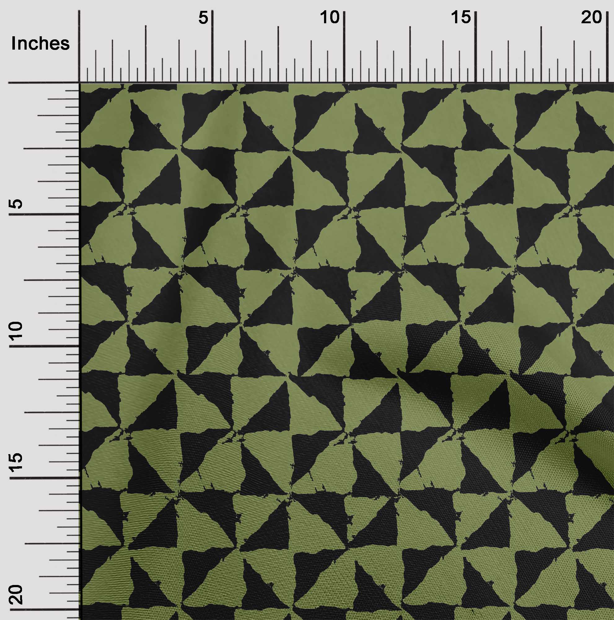 oneOone Organic Cotton Poplin Twill Fabric Geometric Block Printed ...