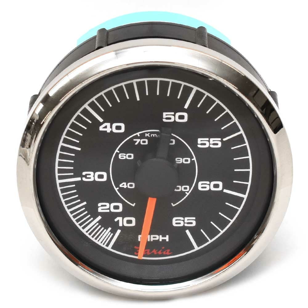 Faria Marine Boat Speedometer Gauge SE9749B | Competition 3 3/4 Inch ...