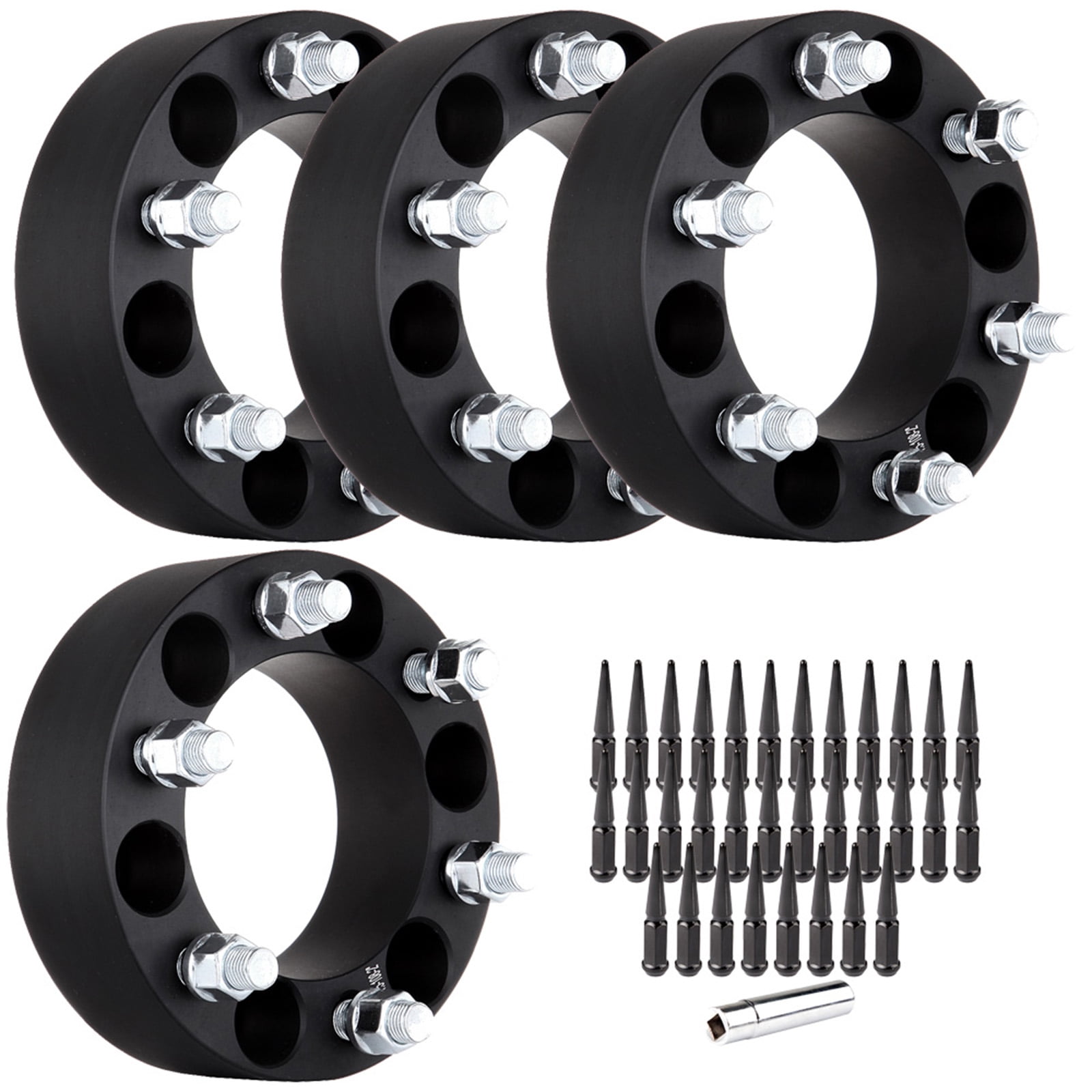 SCITOO 6x5.5 to 6x5.5 Hubcentric Wheel Spacers 4X 2 inch 78.1mm +Wheel ...