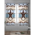Country Star Blue Curtains 72 Inch Length, Sheer Curtains for Bedroom ...