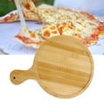 Bamboos Wooden Large Pizza Paddle Pizza Peel Round Wooden Pizza Serving ...