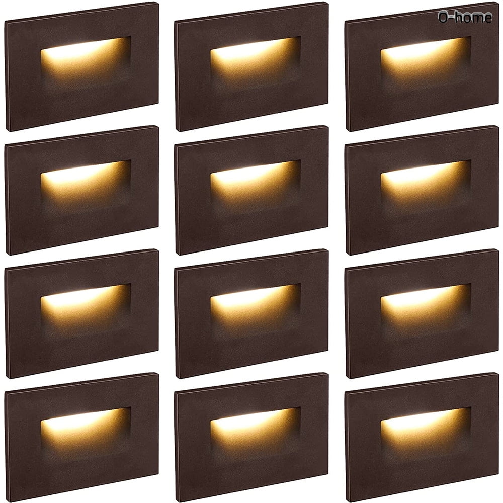 3.5W 150LM LED Step Lights, 120V Dimmable Stair Lights Pack of 12 ...