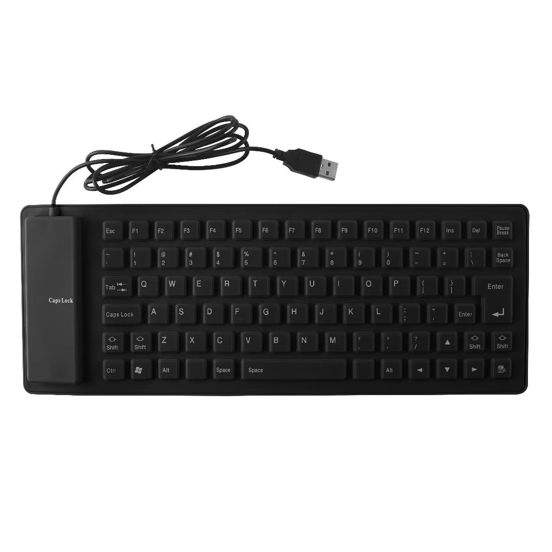 SHARE SUNSHINE Wired Keyboard 85 Keys Silicone Soft Keyboard Waterproof ...