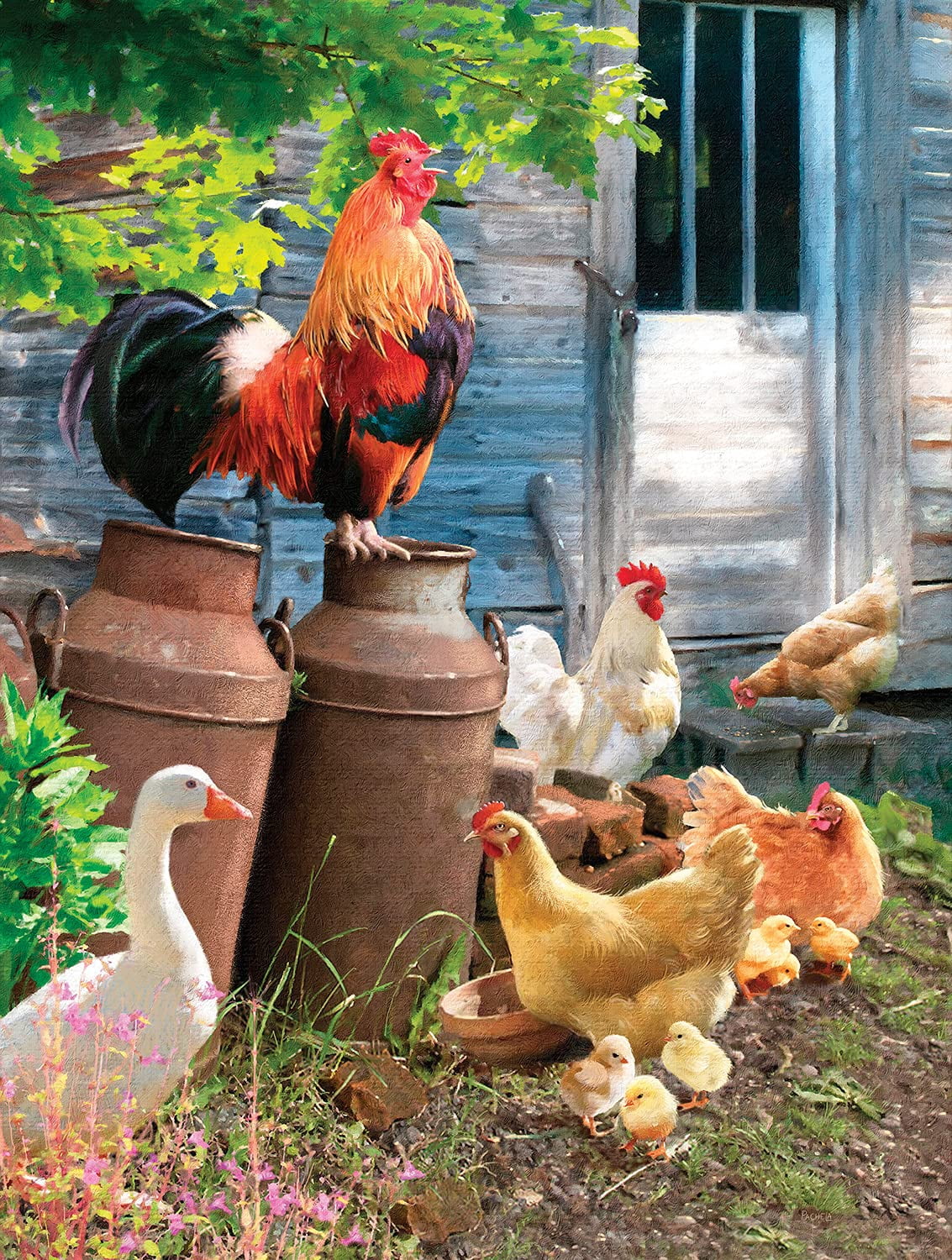SUNSOUT INC - Hen Run - 1000 pc Jigsaw Puzzle by Artist: Czes Pachela ...