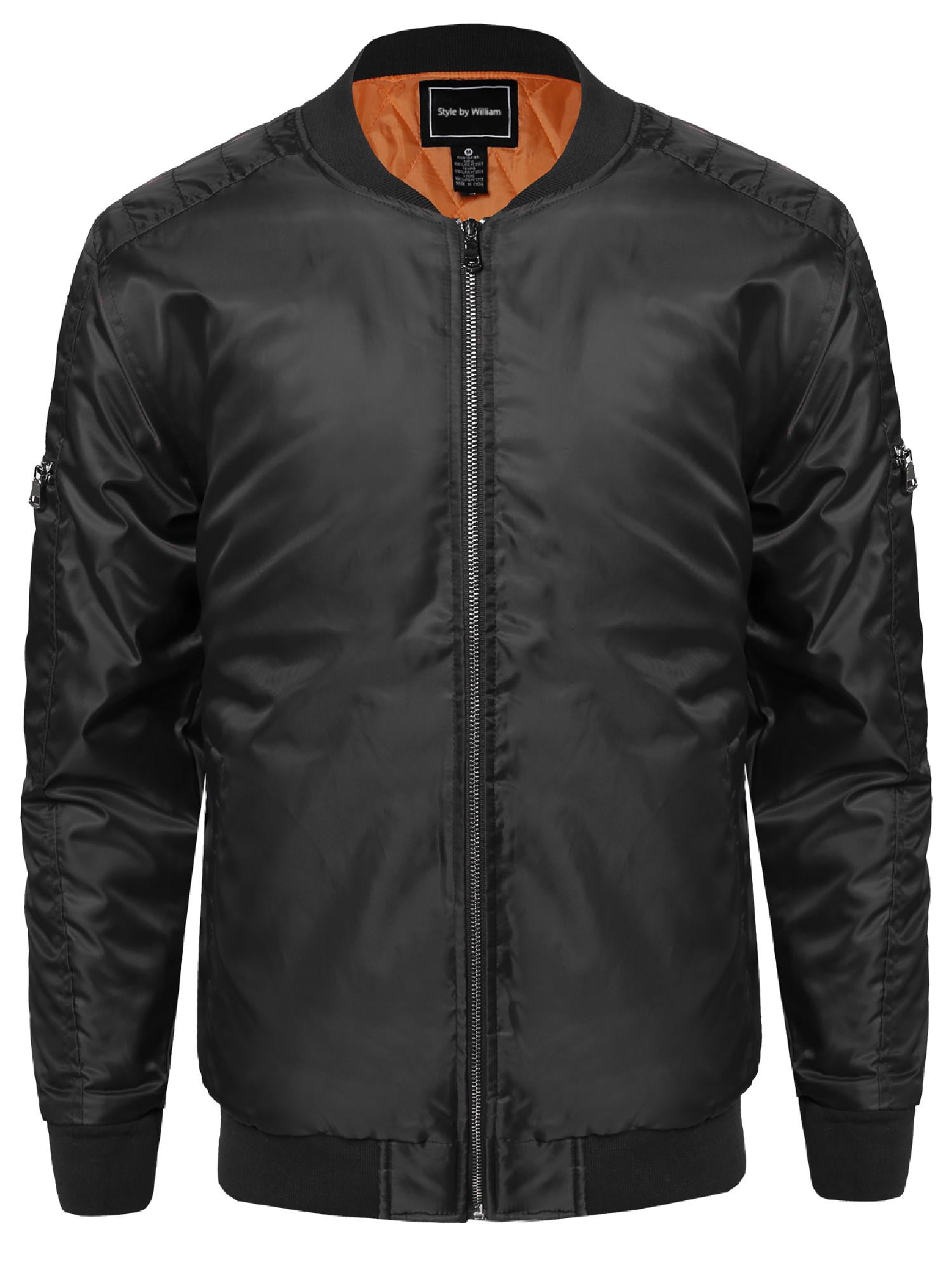 FashionOutfit Men's Classic Basic Style Zip Up Closure Bomber Jacket ...